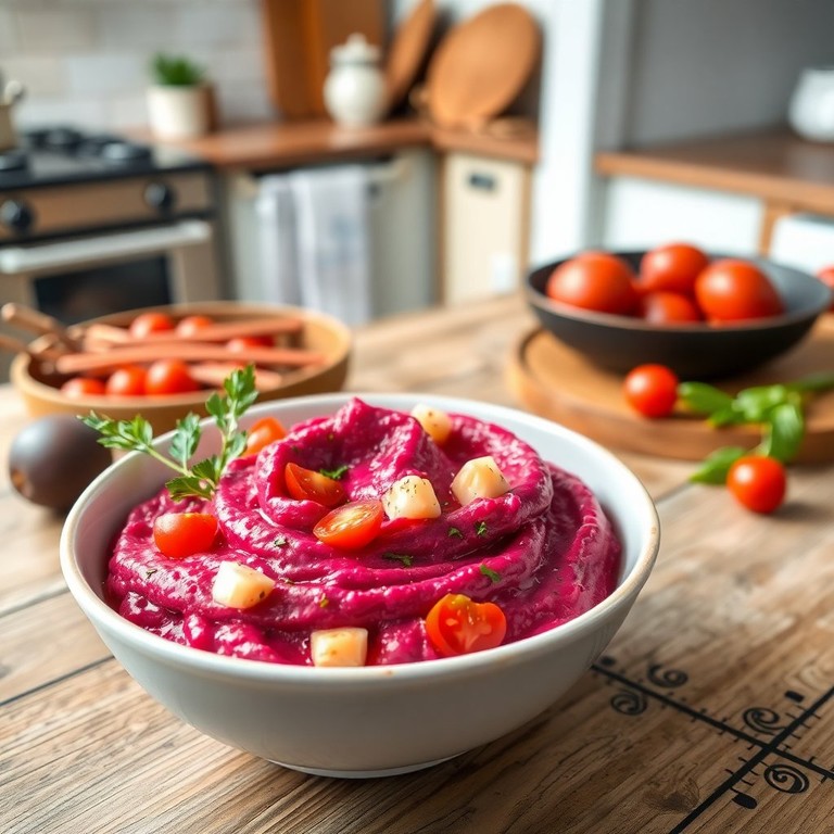Garlic Beetroot and Potato Mash - Mr. Cook