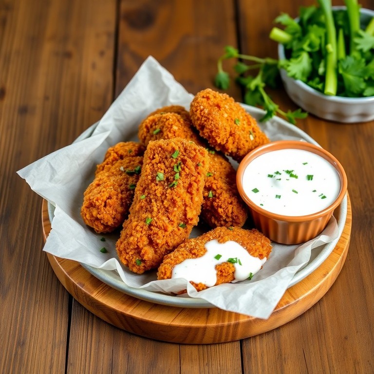 Tiras de Pollo Frito con Salsa Ranch Casera - Mr. Cook