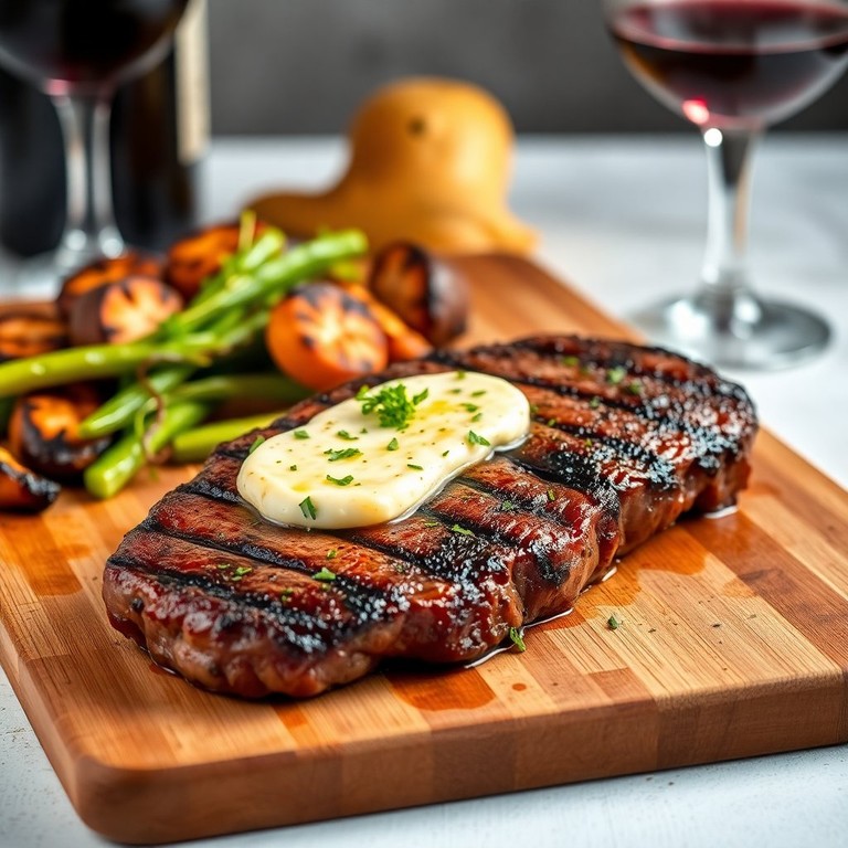 Grilled Sirloin Steak with Garlic Herb Butter - Mr. Cook