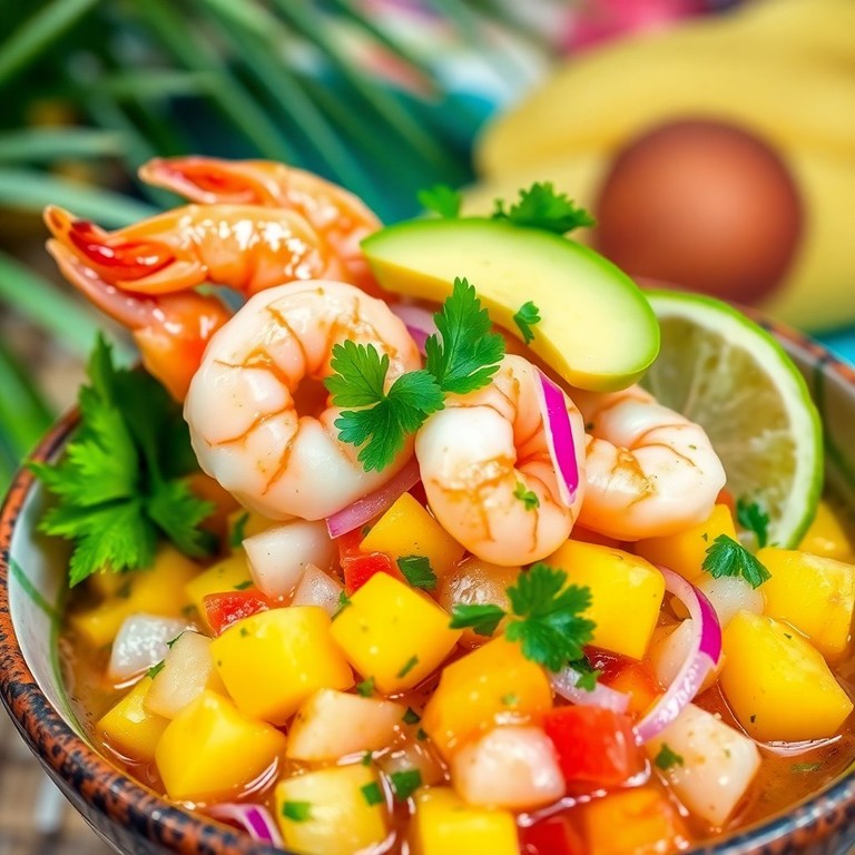 Ceviche de Camarón Tropical con Piña y Mango - Mr. Cook