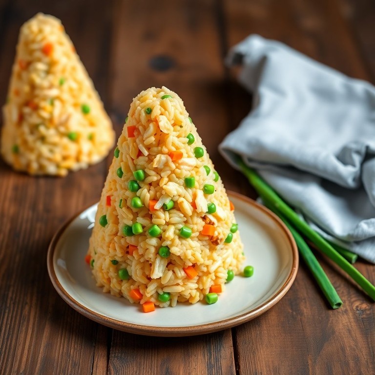 Cone-Shaped Chicken Fried Rice - Mr. Cook