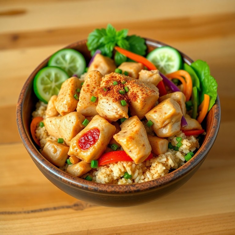 Spiced Rice Bowl with Chicken and Vegetables - Mr. Cook