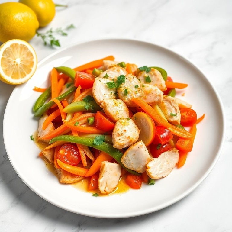 Gourmet Oven-Baked Zesty Chicken and Veggie Medley - Mr. Cook