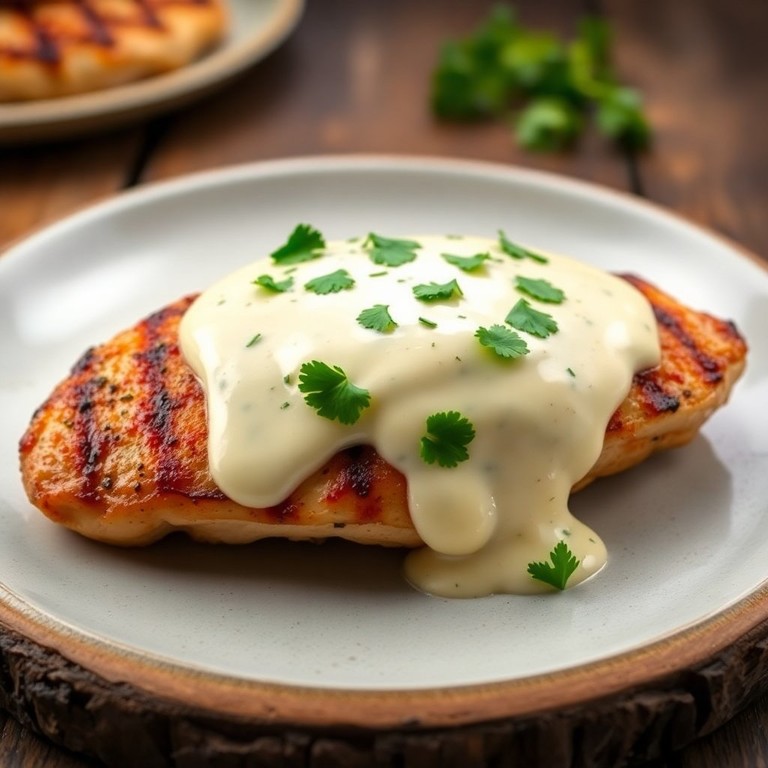 Pechuga a la Parrilla con Salsa de Queso Crema y Panela - Mr. Cook
