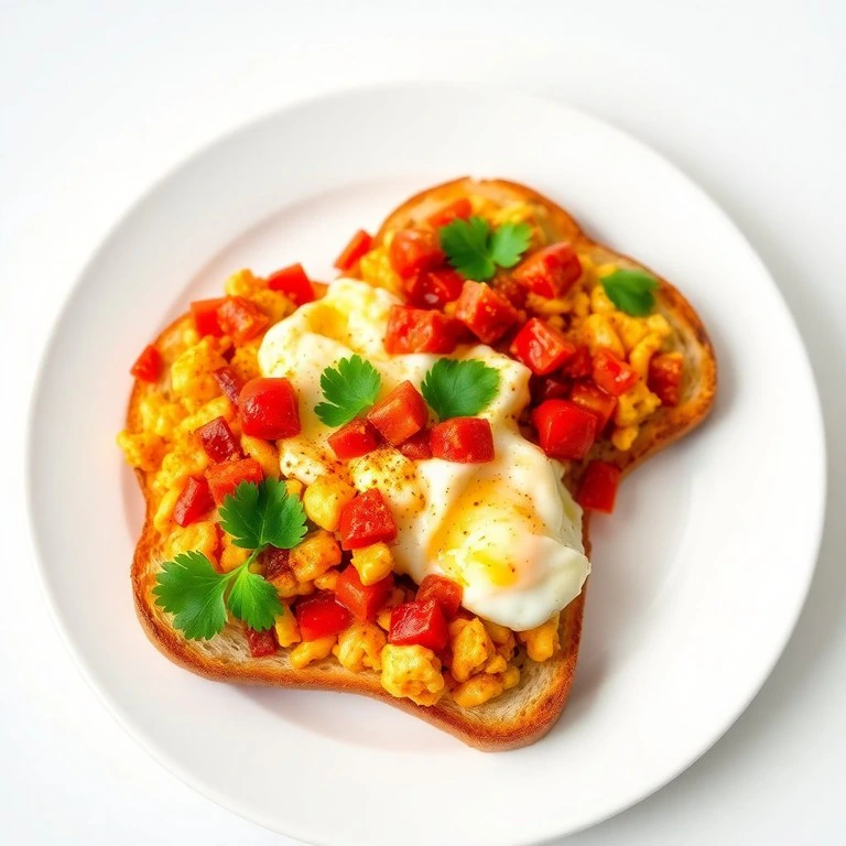 Chili Egg and Tomato Scramble on Toast - Mr. Cook
