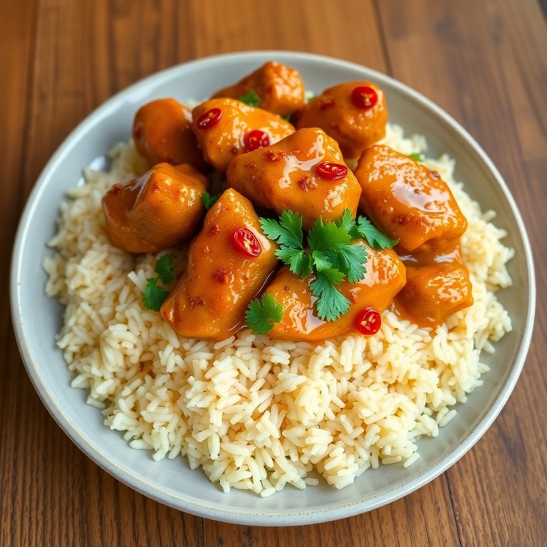 Spicy Honey Mustard Chicken with Butter-Infused Rice - Mr. Cook