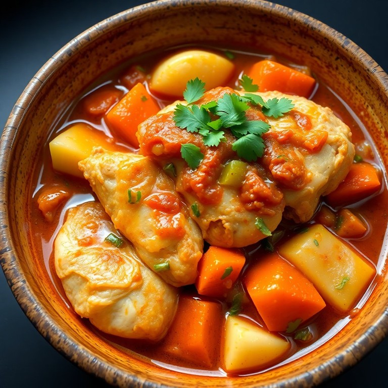 Сытное овощное рагу с куриной грудкой Mr Cook