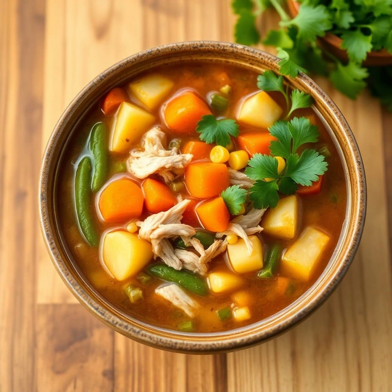 Sopa Caliente de Verduras y Pollo - Mr. Cook