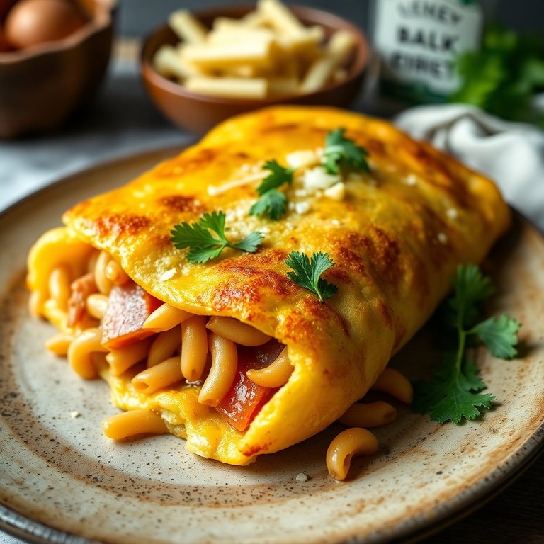 Omelete Recheada com Presunto e Massa de Trigo - Mr. Cook