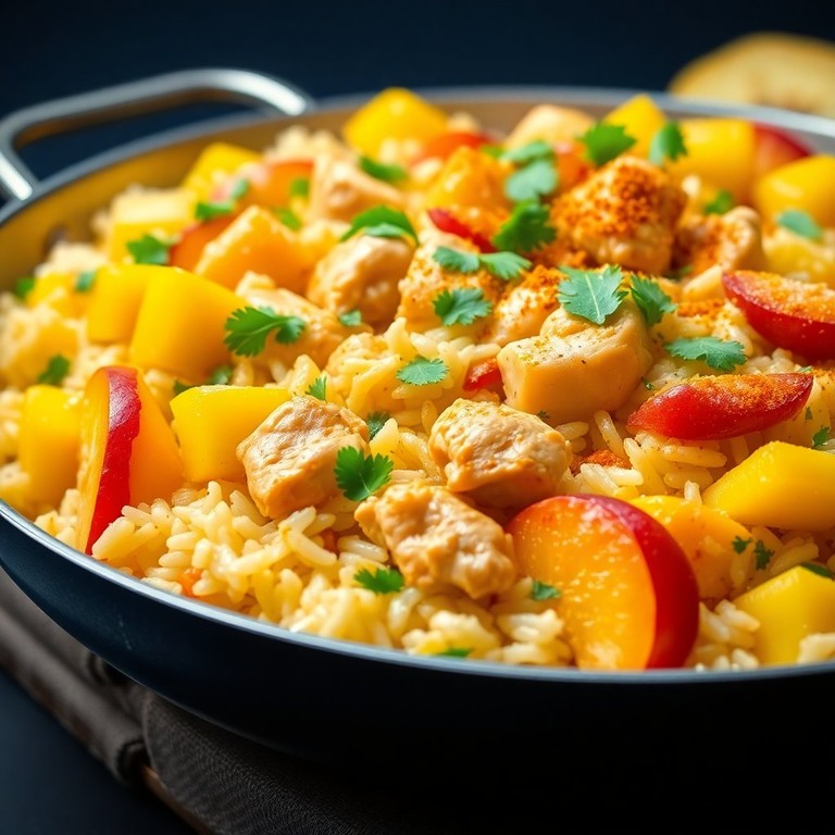 Mango-Kip Pilav met Perzik Sensatie - Mr. Cook