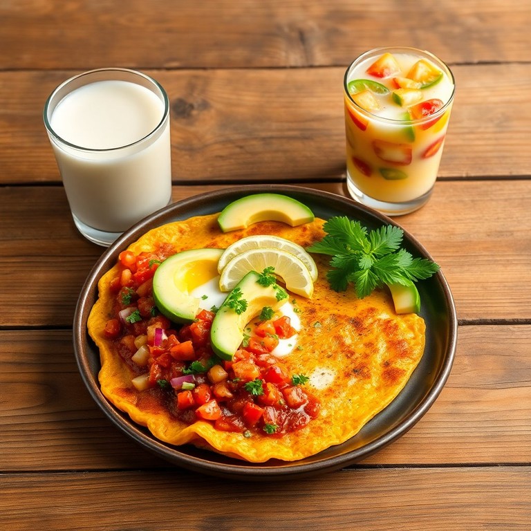 Tortilla de Maíz con Huevo y Salsa Bandera - Mr. Cook