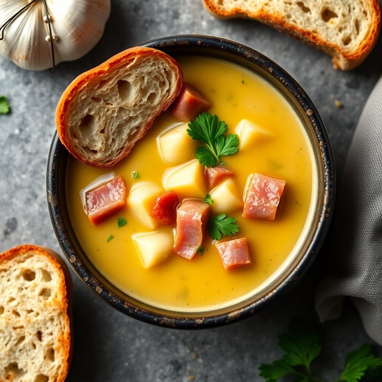 Sopa de Ajo con Jamón - Mr. Cook