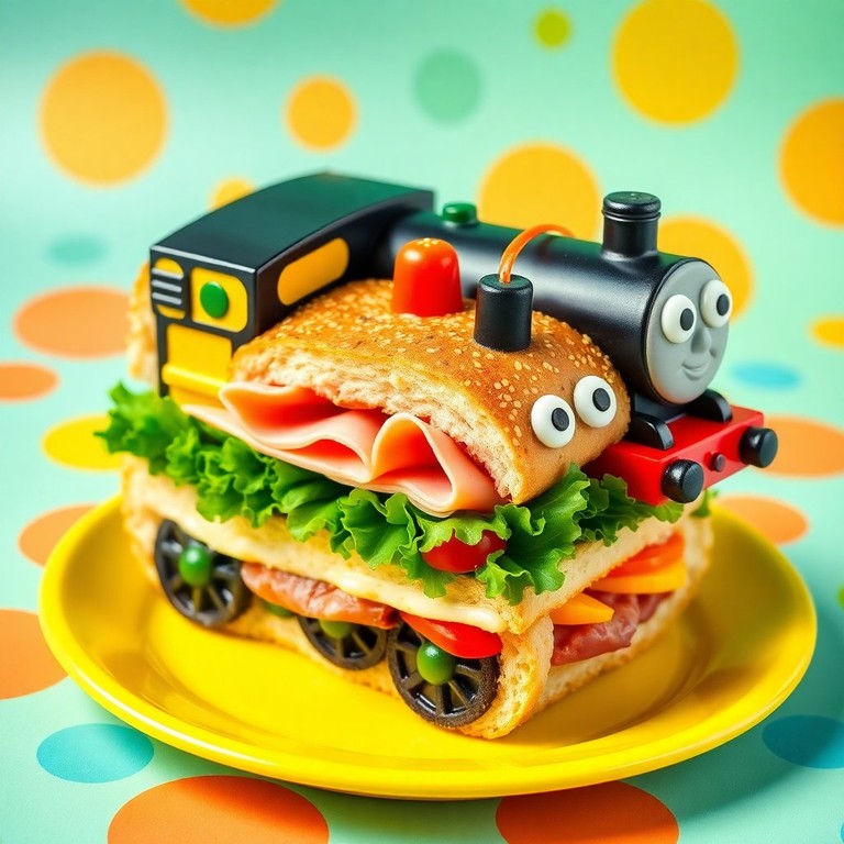 Thomas and Friends Themed Sandwich - Mr. Cook