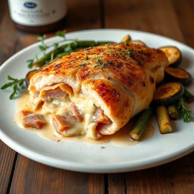 Pechuga de Pollo Rellena de Jamón Ibérico y Queso Fundido - Mr. Cook