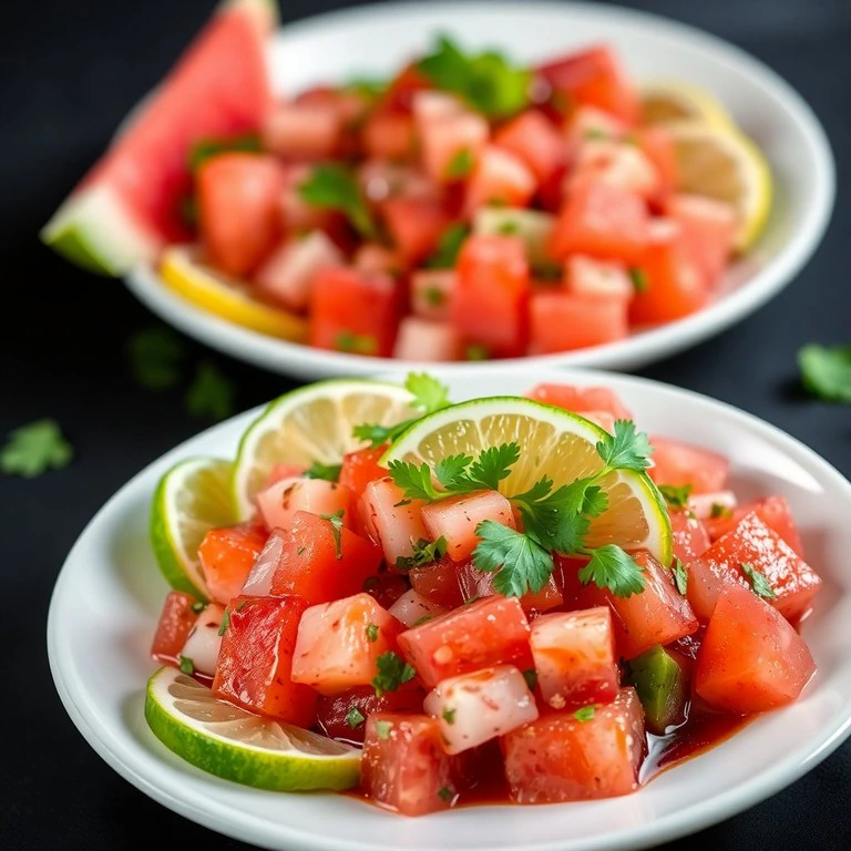 Ceviche de Sandía con Salsa de Soja y Lima - Mr. Cook