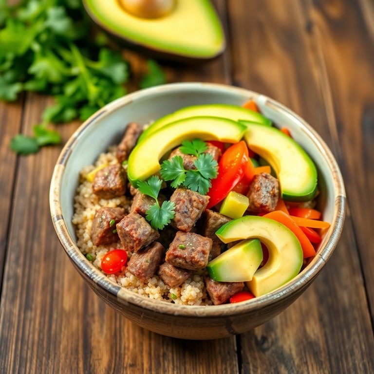Bowl de Quinoa y Carne de Res con Verduras Frescas - Mr. Cook