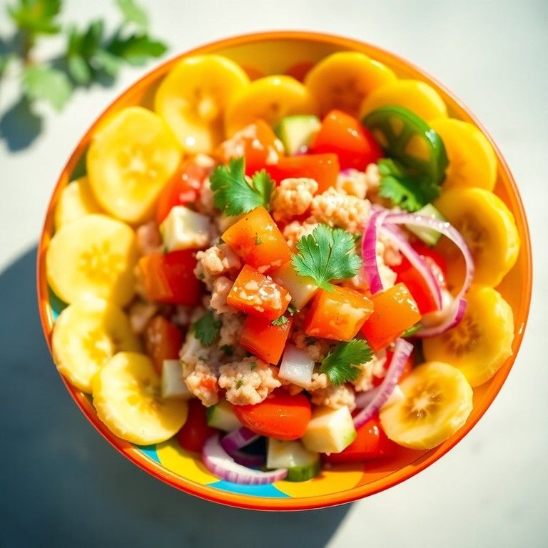 Ensalada de Atún Tropical con Plátano y Vegetales Frescos - Mr. Cook