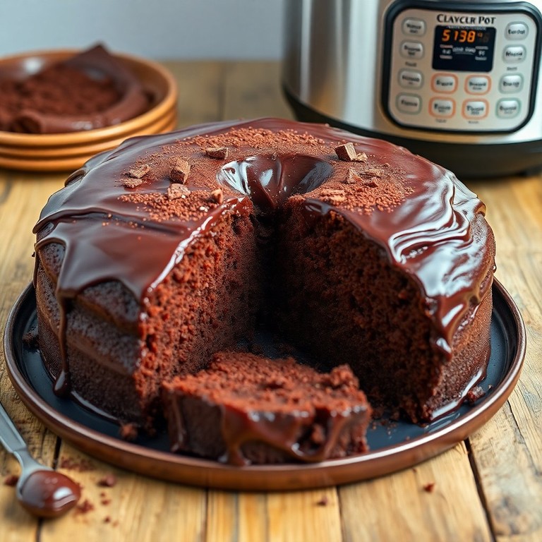 Decadent Cooker Chocolate Cake - Mr. Cook