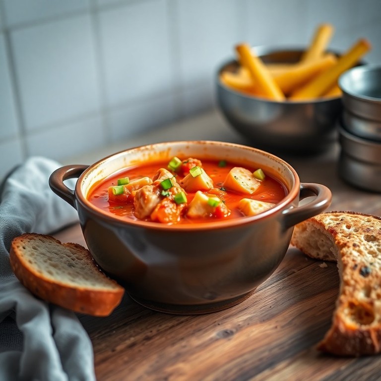 Sopa de Tomate con Pollo y Cebolla de Verdeo - Mr. Cook