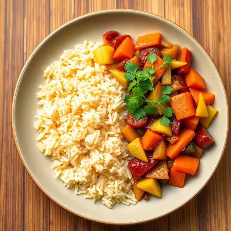 Garlic Tomato Rice with Cabbage Medley - Mr. Cook