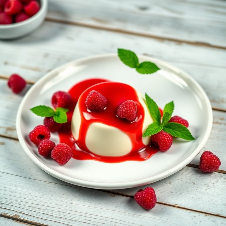 Panna Cotta à la Vanille et Son Coulis de Framboises - Mr. Cook
