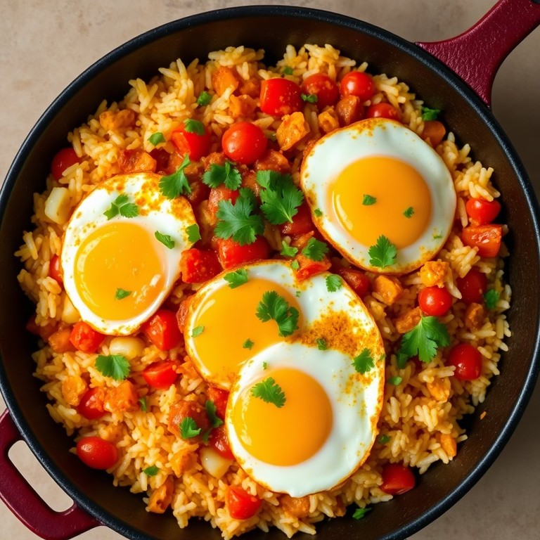 Spicy Egg and Tomato Rice Skillet - Mr. Cook