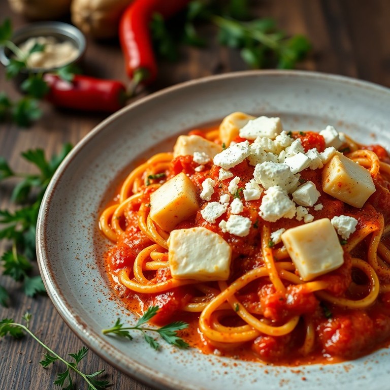 Pâtes Épicées à la Sauce Tomate et Cordon Bleu - Mr. Cook