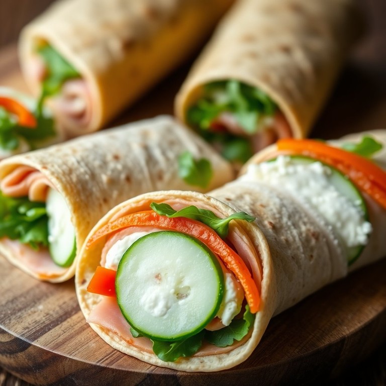 Wraps de Jambon Blanc et Fromage Frais - Mr. Cook