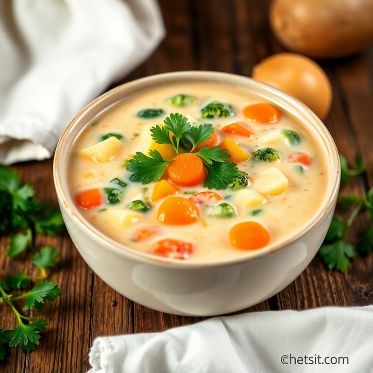 Sopa Cremosa de Verduras com Toque de Leite - Mr. Cook