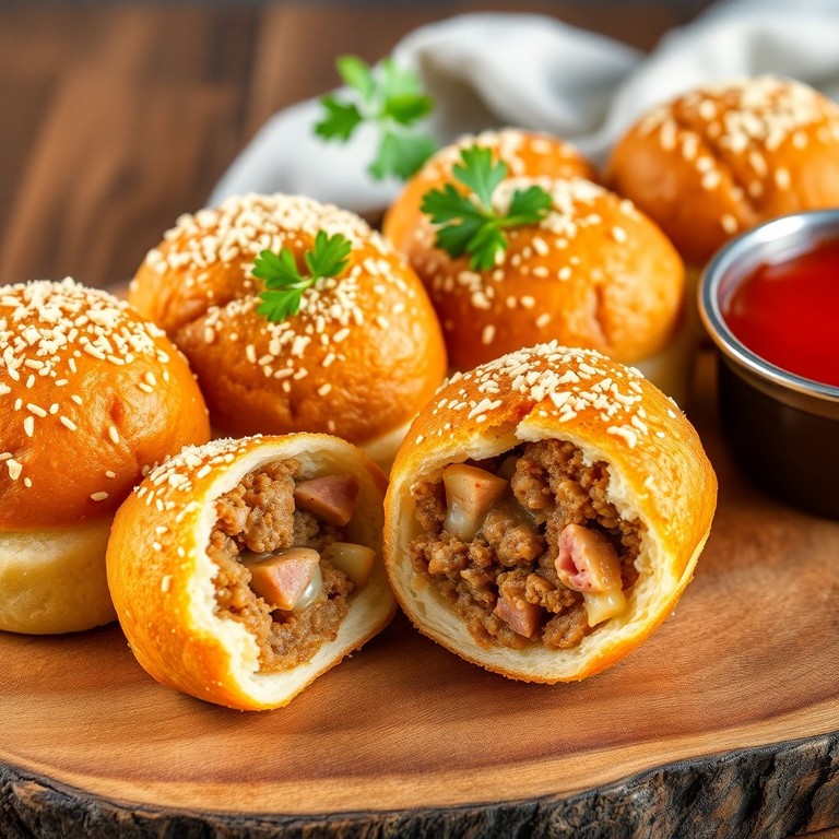 Parmesan Crusted Stuffed Bread Bombs - Mr. Cook