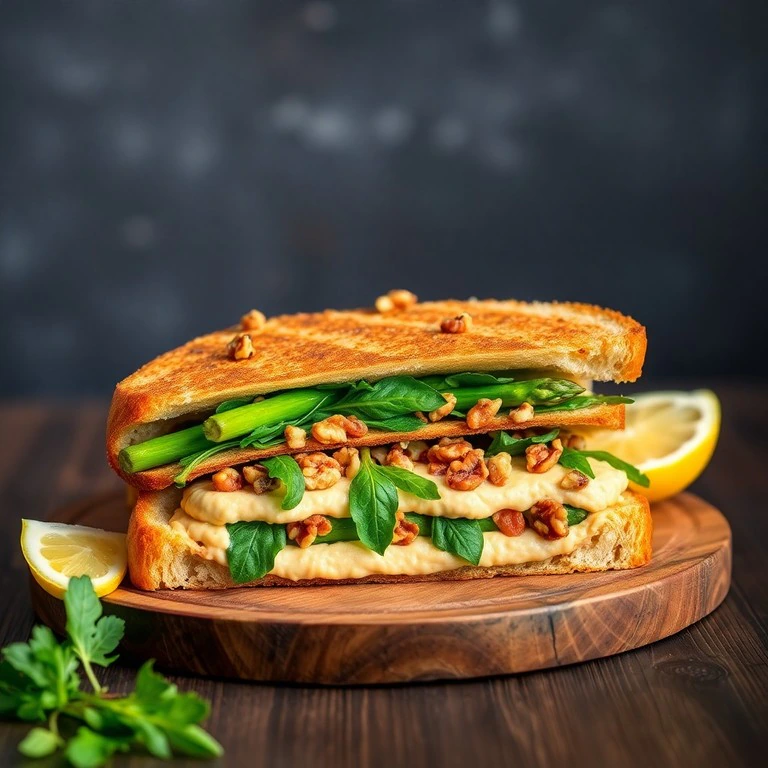 Panini de Hummus y Espárragos - Mr. Cook