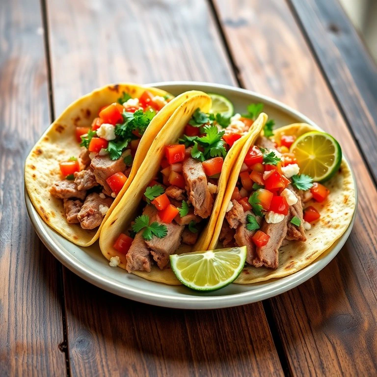Tacos Saludables de Cerdo con Salsa de Tomate y Limón - Mr. Cook