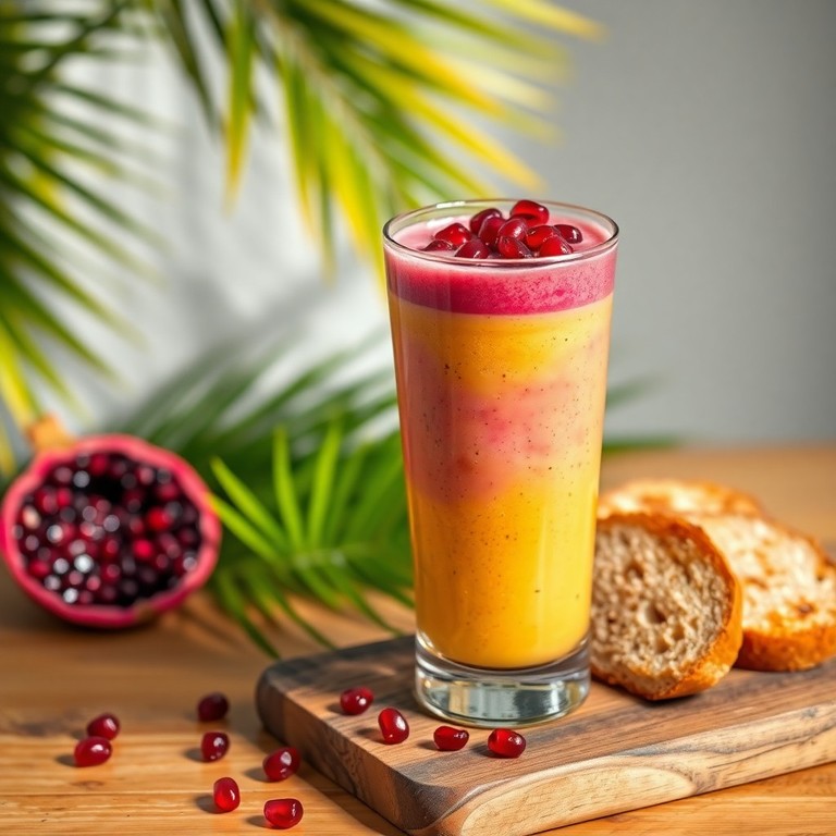 Tropical Sunrise Smoothie with Toasted Bread - Mr. Cook