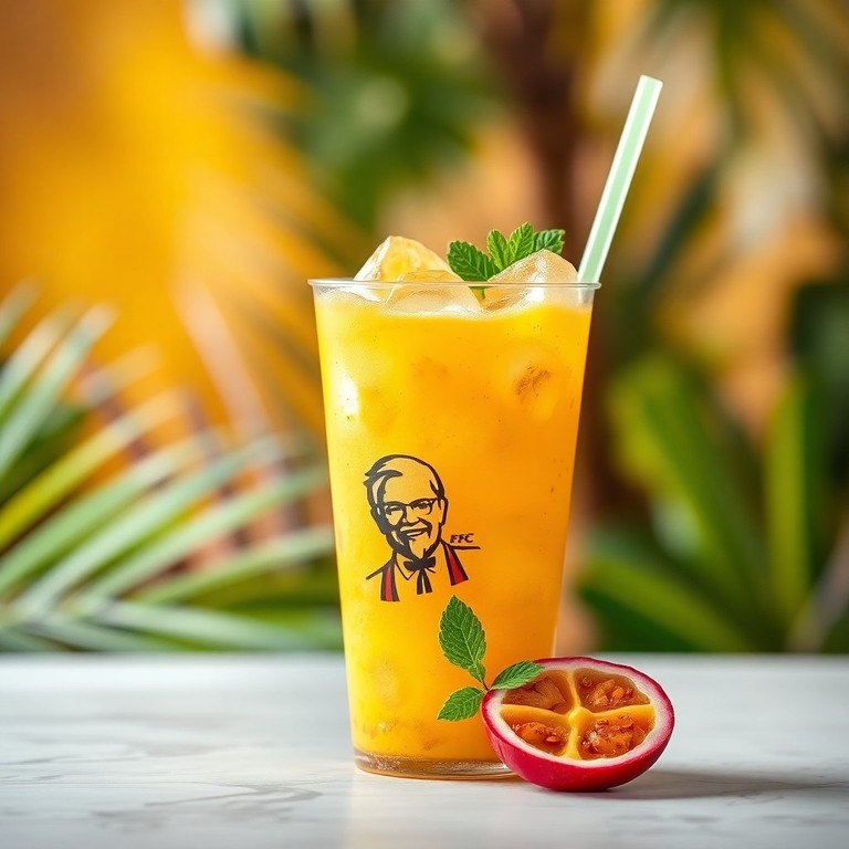Mango Passion Fruit Crush in a KFC Glass - Mr. Cook