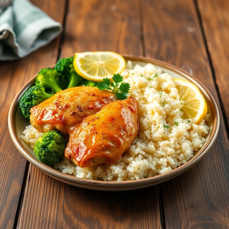 Pollo al Horno con Brócoli y Arroz - Mr. Cook