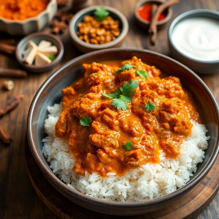 Curry de Viande Hachée à l'Indienne, Riz Basmati - Mr. Cook