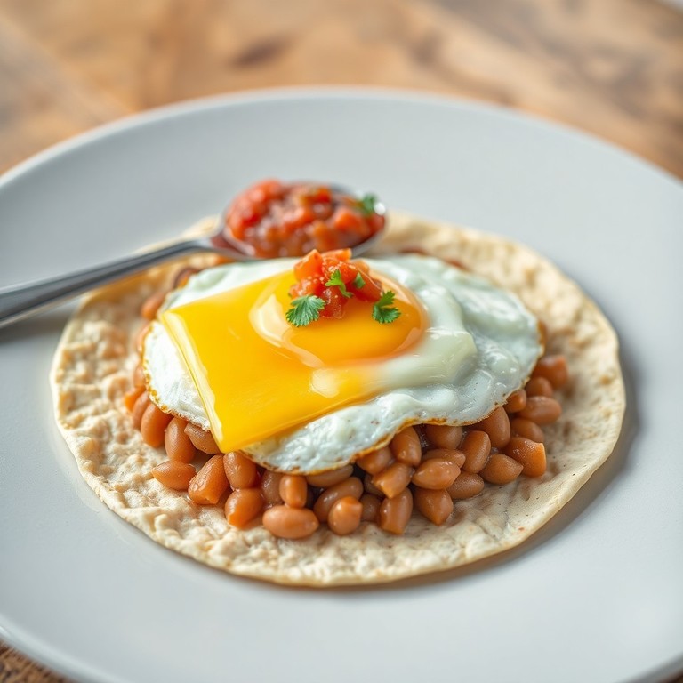 Huevos Rancheros Simplificados con Frijoles y Queso Amarillo - Mr. Cook