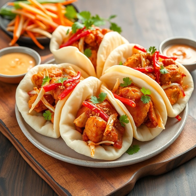 Honey-Soy Chicken Bao with Spicy Slaw - Mr. Cook