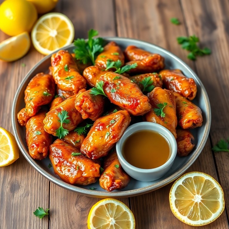Lemon-Garlic Herb Baked Chicken Wings - Mr. Cook
