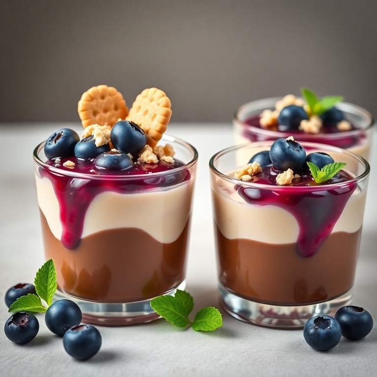 Nutella Lotus Yogurt Mousse with Blueberry Compote - Mr. Cook