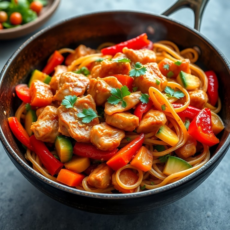 Sauté de Poulet aux Nouilles et Légumes Croquants - Mr. Cook