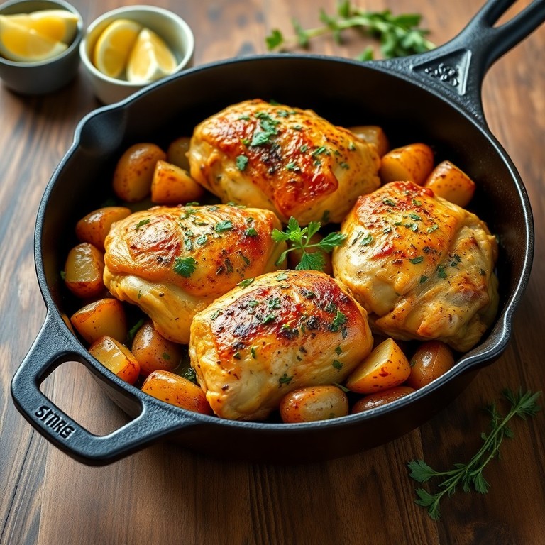 Herb-Infused Chicken & Potato Skillet - Mr. Cook