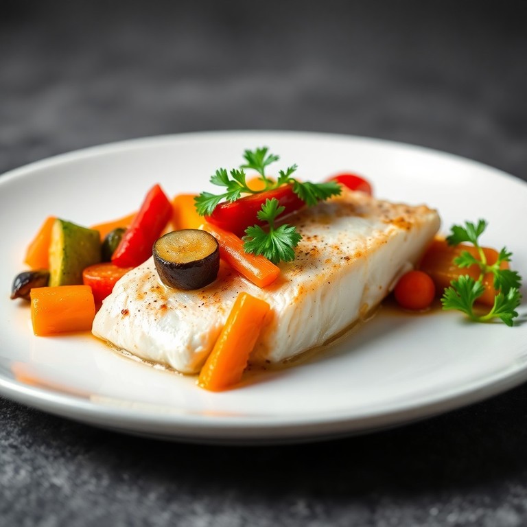 Merluzzo bianco al cartoccio con verdure miste e melanzane - Mr. Cook