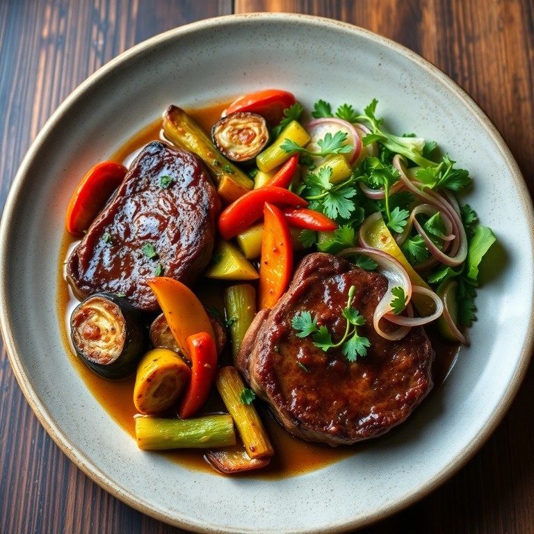 Solomo Marinados en Kombucha con Verduras Asadas y Ensalada de ...