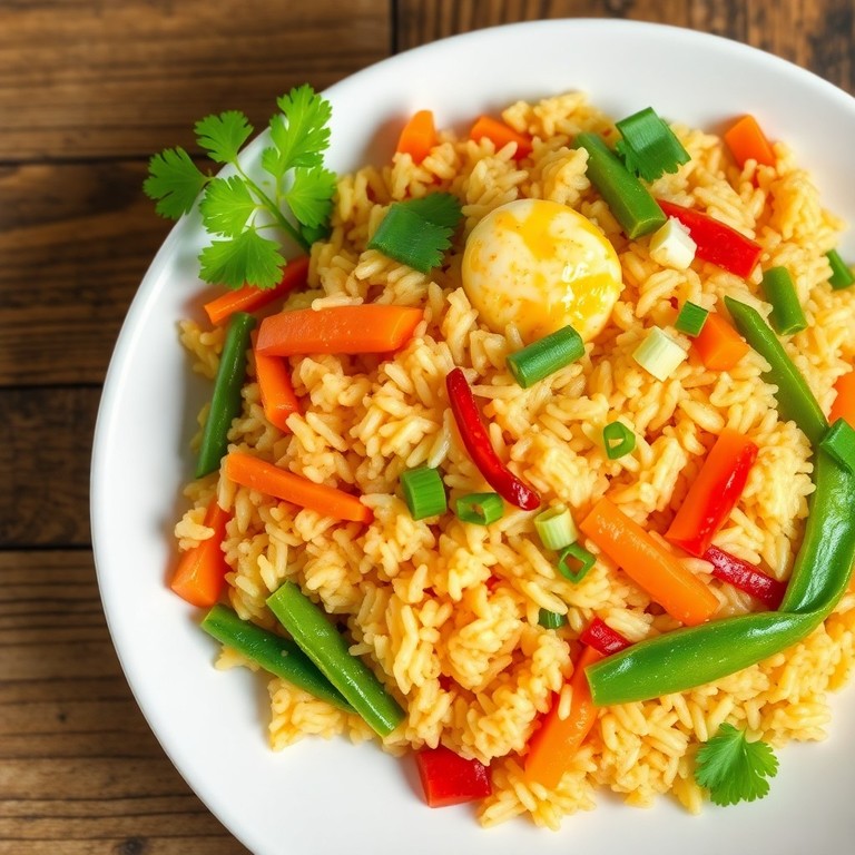 Spicy Ginger Egg Fried Rice with Fresh Vegetables - Mr. Cook