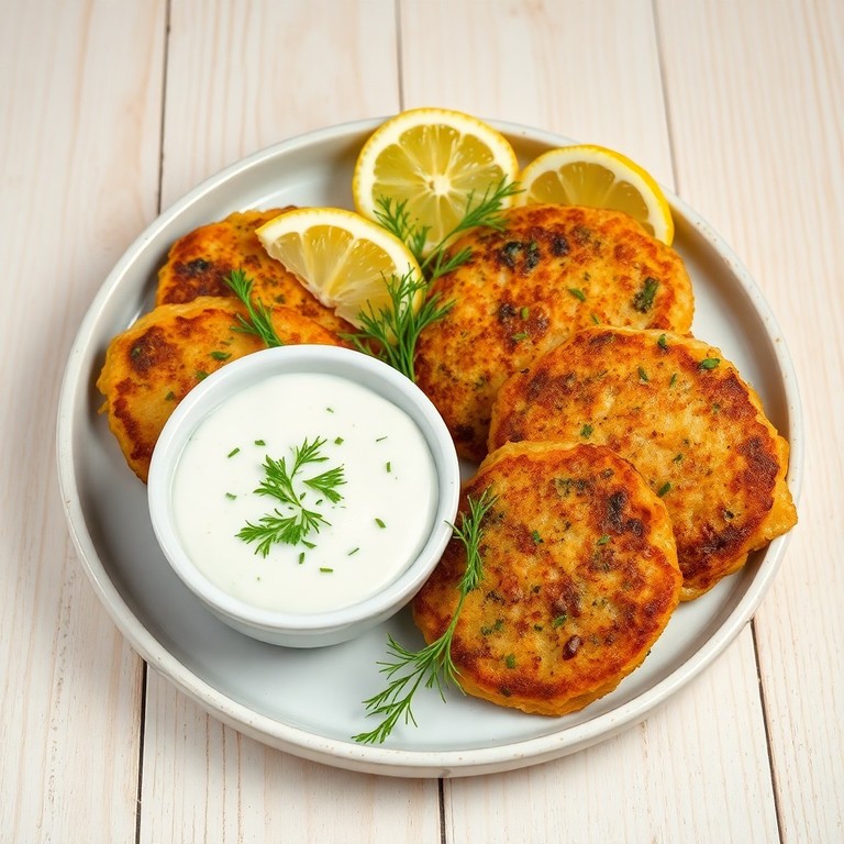 Lemon Herb Salmon Cakes with Dill Yogurt Sauce - Mr. Cook