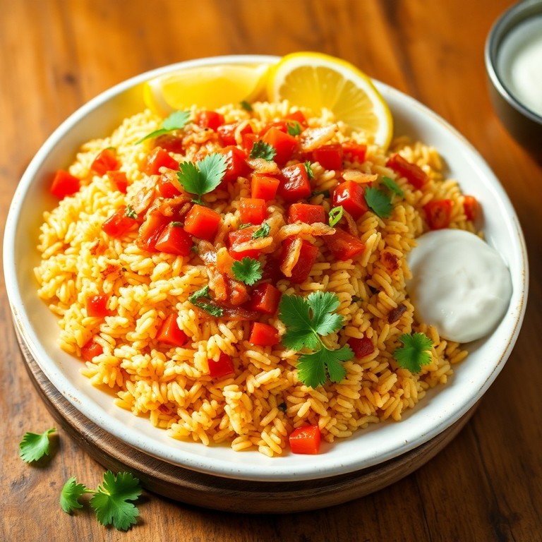 Spicy Onion & Tomato Fried Rice - Mr. Cook