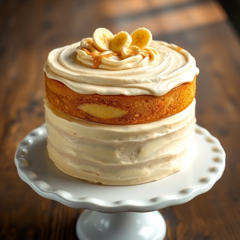 Banana Peanut Butter Layer Cake - Mr. Cook