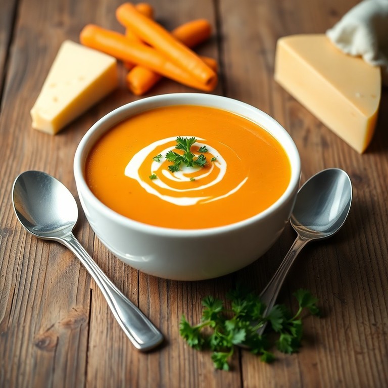 Creamy Carrot and Cheese Soup - Mr. Cook