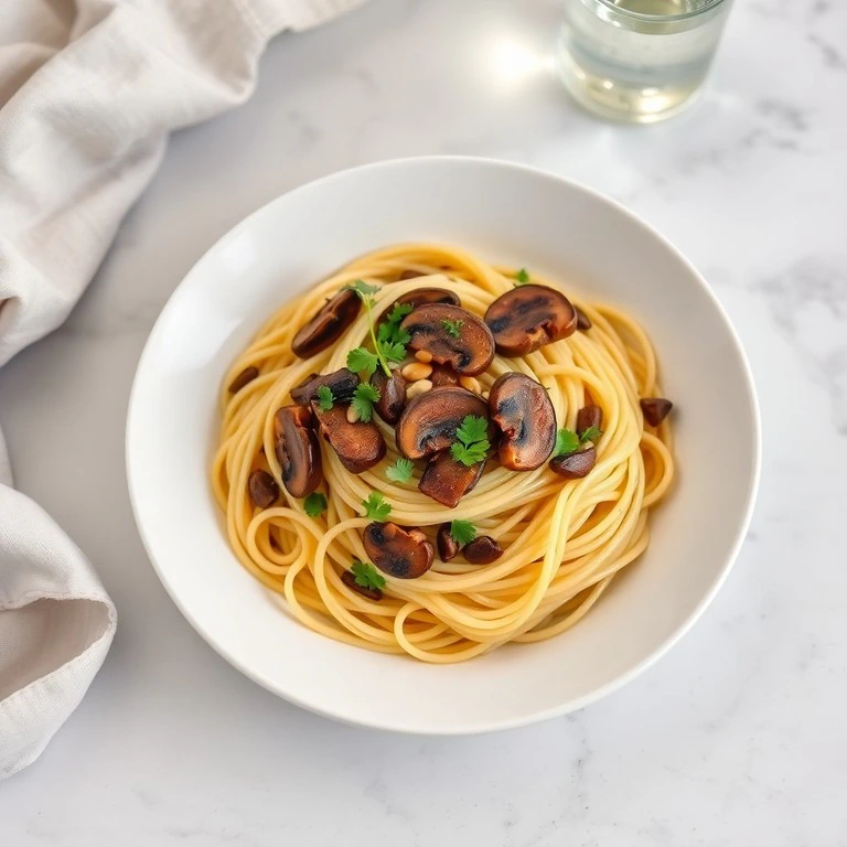 Spaghetti aux champignons sautés et persil frais - Mr. Cook